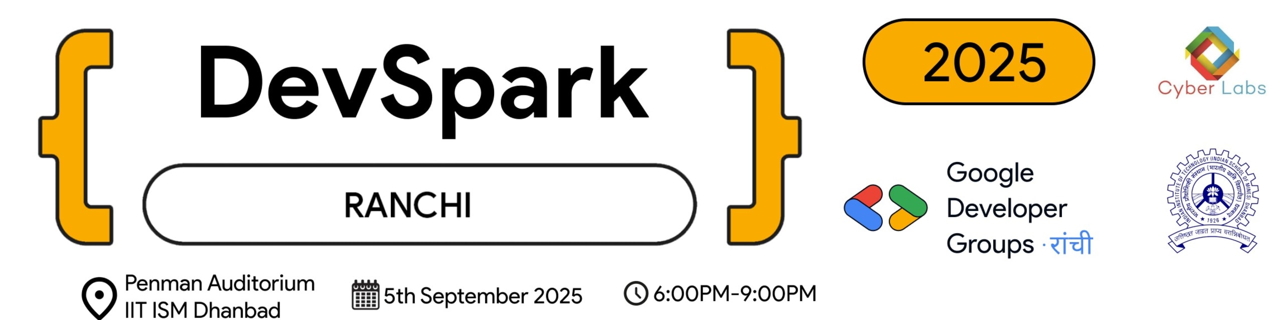 See DevSpark : Pre-Hype DevFest'25 -- IIT Dhanbad at Google Developer Groups GDG Ranchi