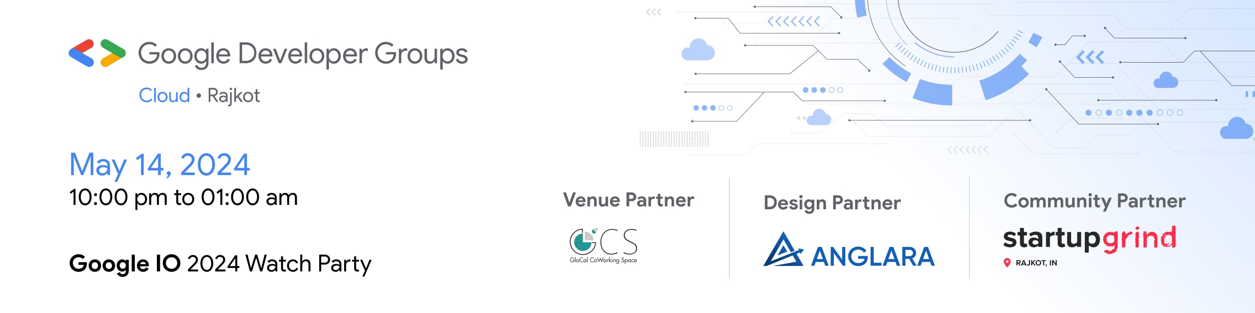 See Google IO Watch Party with GDG Cloud Rajkot at Google Developer Groups GDG Cloud Rajkot