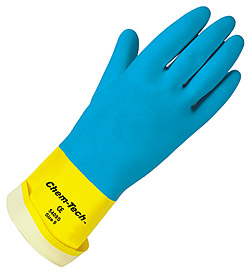 MCR Safety 5406S - Chem-Tech Unsupported Neoprene on Latex Gloves - 6.5 ...