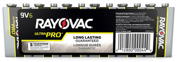 Rayovac AL9V-6J - Rayovac UltraPro Alkaline Shrink-Wrapped 9V 6-Pack ...