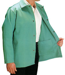 Tillman 6230L - JACKET,FR SATEEN GREEN - Large | Stauffer Glove & Safety