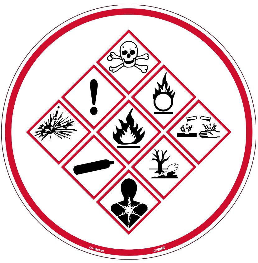 USE A075 CU-389949 - Sign, Chemical Exposure Risk, Equipment ...