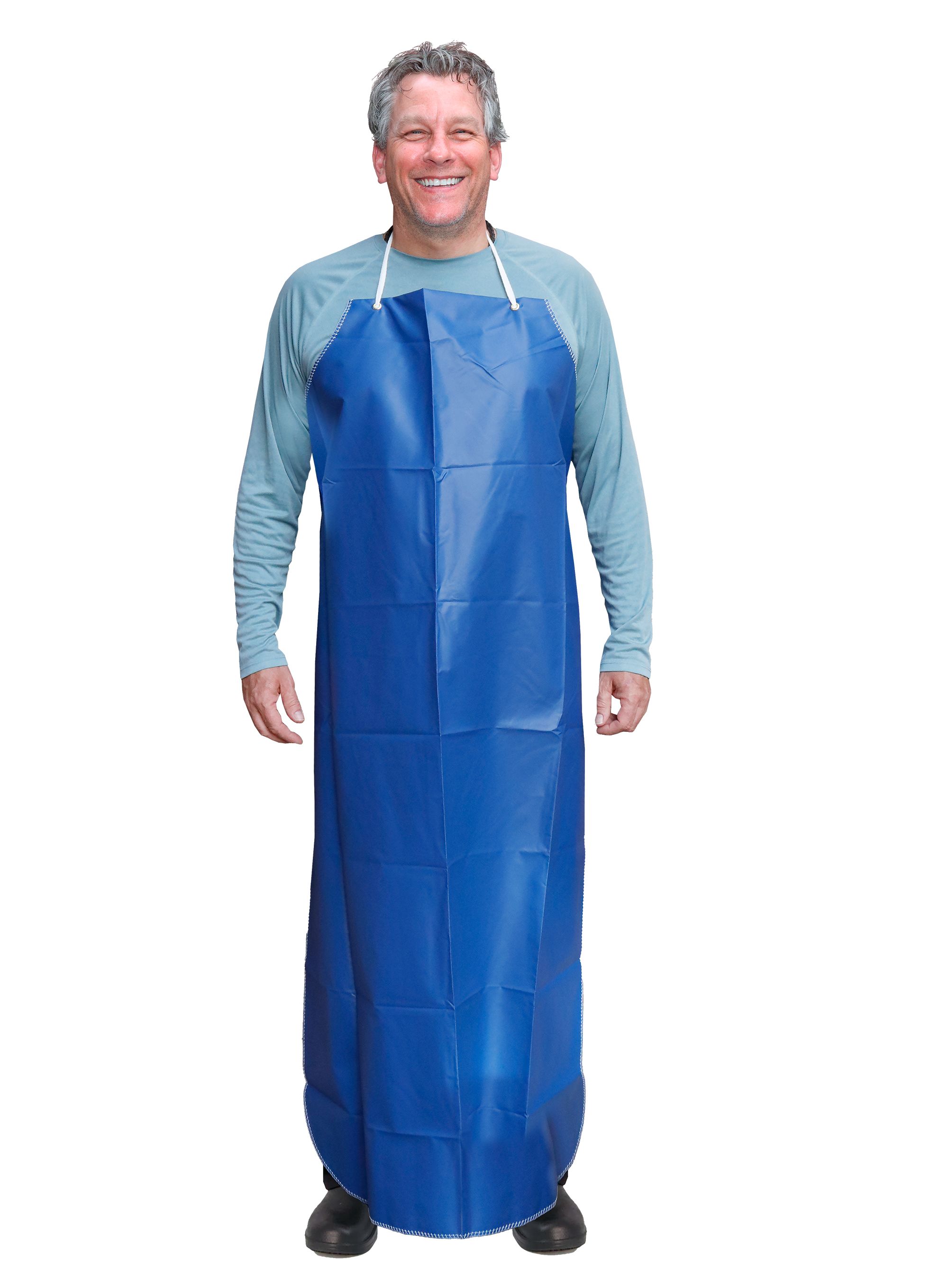 Stauffer Glove & Safety BU-55 - STADIS 55" Blue Urethane Aprons, 6 mil ...