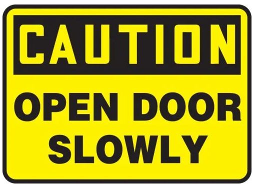 AccuformNMC MABR607VS - OSHA Caution Safety Sign: Open Door Slowly - 10 ...