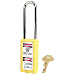 Master Lock 411LTYLW - Yellow Safety Padlock | Stauffer Glove & Safety