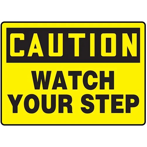 AccuformNMC MSTF661VA - OSHA Caution Safety Sign: Watch Your Step - 10 ...