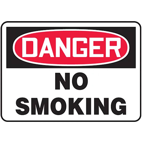 AccuformNMC MSMK132VP - OSHA Danger Safety Sign: No Smoking - 7" x 10 ...