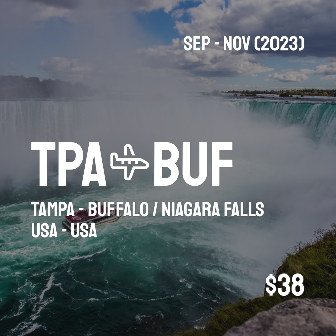38 USD To Buffalo Niagara Falls BUF From Tampa TPA 95 Live 38-usd-to-buffalo-niagara-falls-buf-from-tampa-tpa-95-live