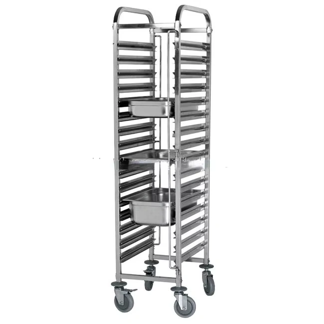 Stainless Steel Single-Line GN Pan Trolley - X1305