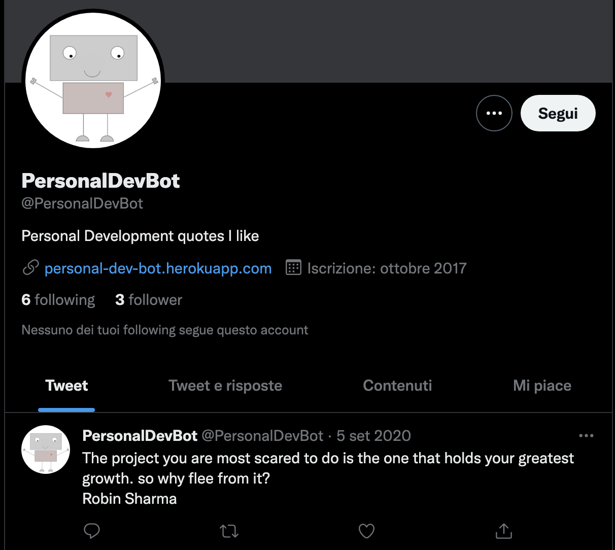 GitHub - StefanoFrontini/PersonalDevBot: A simple twitter bot that ...