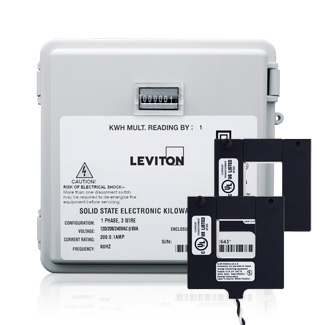 Leviton® MO240-2W Dual Element Mini Meter Kit, 120/208/240 VAC, 200 A ...