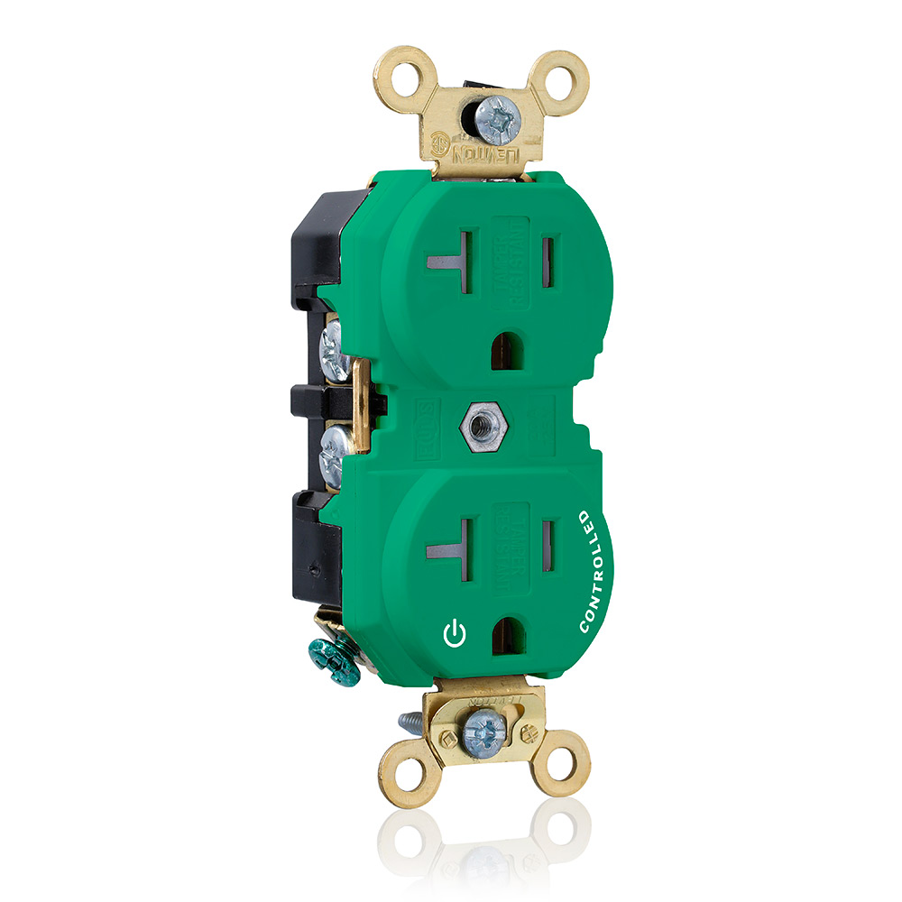 Leviton® 5362-1PN Duplex Extra Heavy Duty Smooth Face Self-Grounding ...