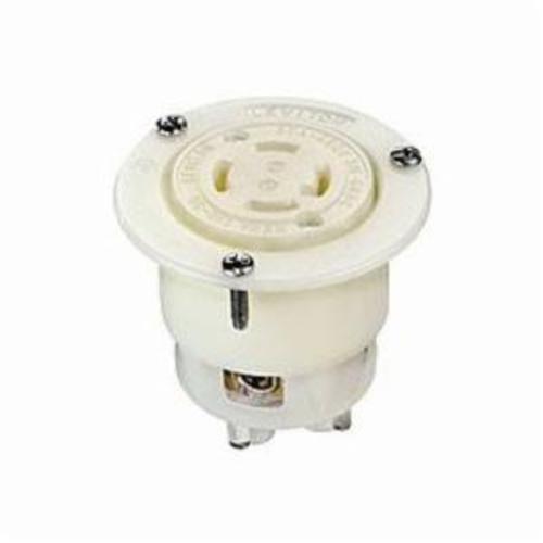 Leviton® 2736 3-Phase Grounding Receptacle Locking Flanged Outlet, 480 ...