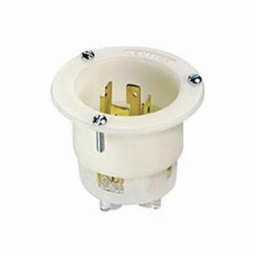 Leviton® 2435 3-Phase Grounding Receptacle Locking Flanged Inlet, 480 ...