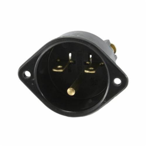 Leviton® 5240 Self-Grounding Straight Blade Flanged Inlet Receptacle ...