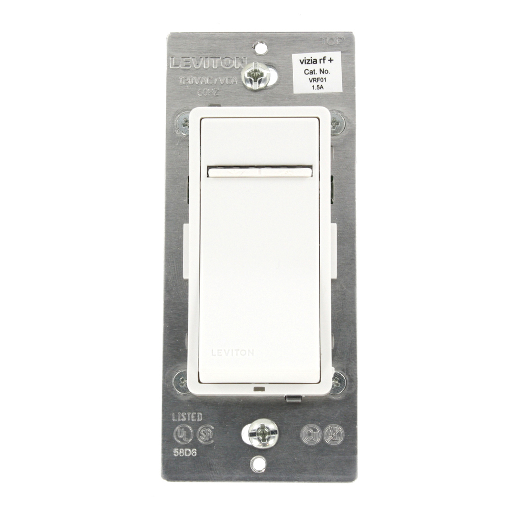 Leviton® Vizia RF +® VRF01-1LZ 1-Pole 3-Way Digital Fan Speed Control ...