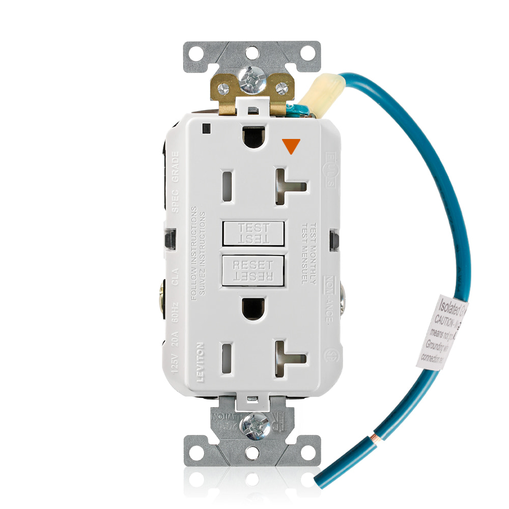 Leviton® SmartlockPro® GFTR2-IGW Isolated Ground Self-Test Tamper ...