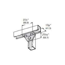 B-Line B125GRN 90 deg Gusseted Shelf Angle, 3 Holes, 3-1/2 in W x 7/32 ...