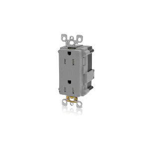 Leviton® Lev-Lok® MT528-GY Self Grounding Tamper Resistant Surge ...