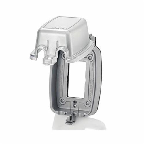 Leviton® 5980-CL Extra Duty While-In-Use Cover, 3.63 in L x 6.69 in W x 3.08 in D, Weatherproof ...