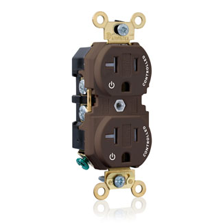 Leviton® 5362-2P Extra Heavy Duty Self Grounding Tamper Resistant ...