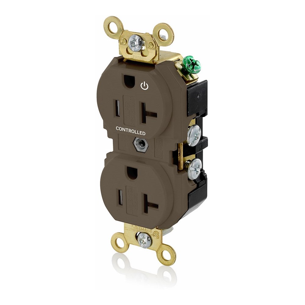 Leviton® 5362-1P Extra Heavy Duty Self Grounding Tamper Resistant ...