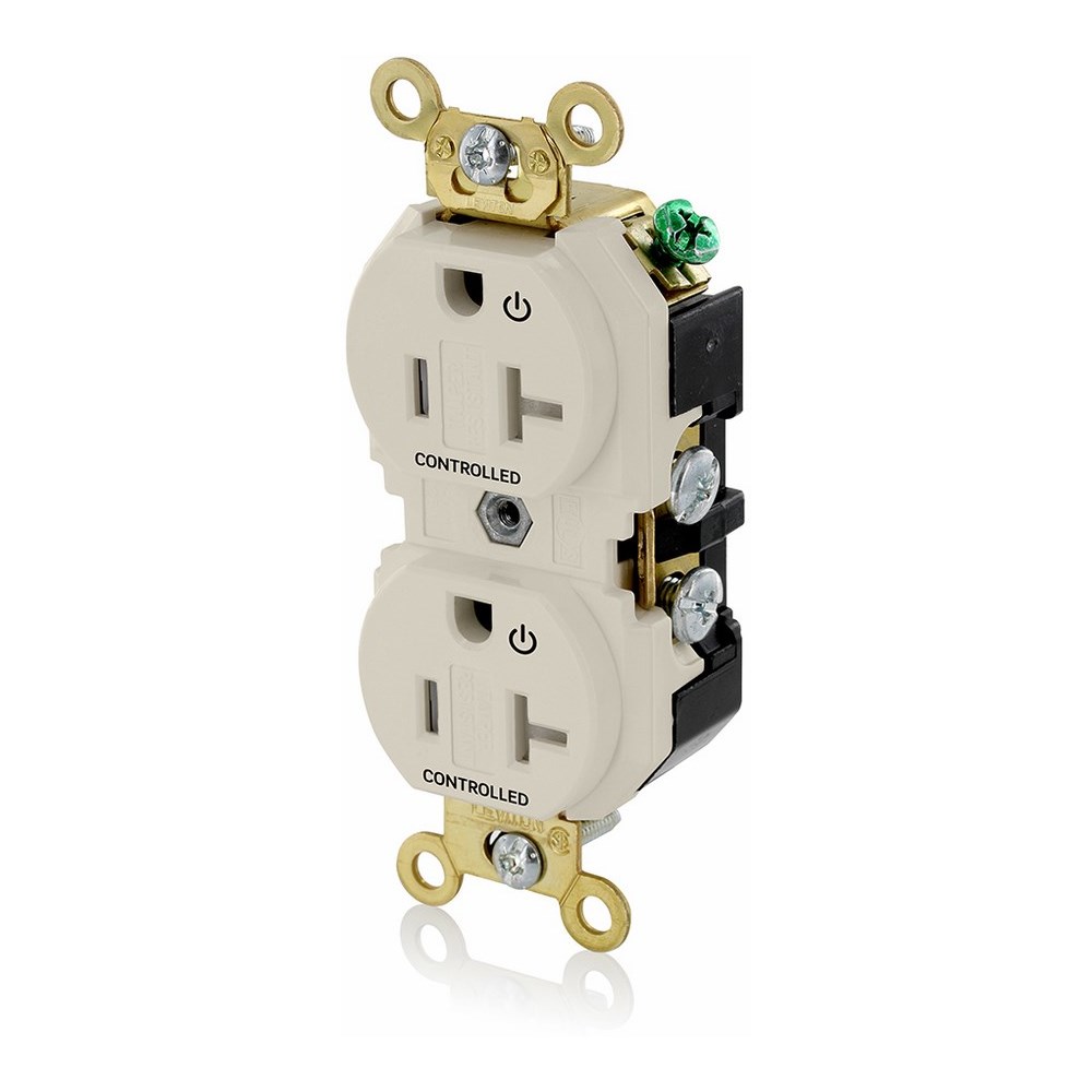 Leviton® 5362-2PT Extra Heavy Duty Self Grounding Tamper Resistant ...