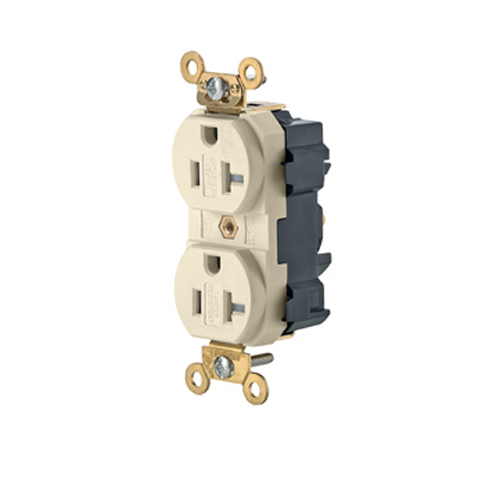 Leviton® 5362-SGT Duplex Extra Heavy Duty Self-Grounding Tamper ...
