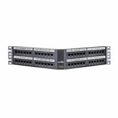 Leviton® 5G597-L48 Angled 110-Style Patch Panel, 48 Ports, CAT 5e, 26 ...