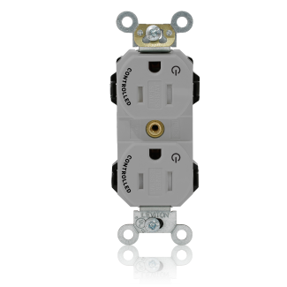 Leviton® Lev-Lok® MT562-2SG Duplex Heavy Duty Self-Grounding Smooth ...