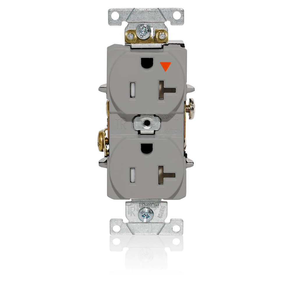 Leviton® T5362-IGG T5362-IG Duplex Flat Face Heavy Duty Isolated Self ...