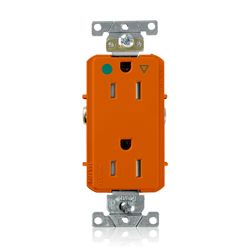 Leviton® Decora® Plus DT820-IG Duplex Heavy Duty Isolated Self ...