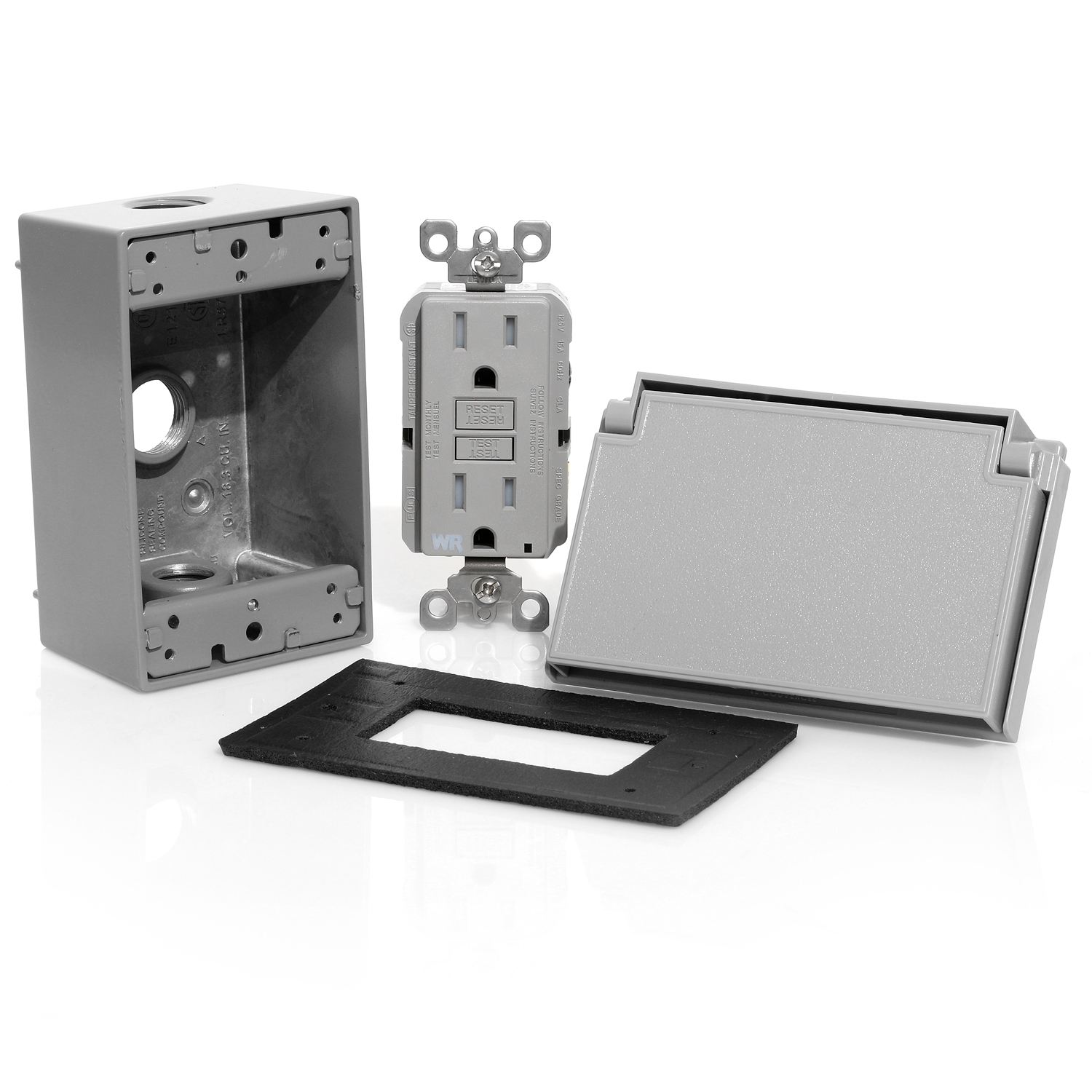 Leviton® SmartlockPro® 4996-KIT Self-Test Slim Tamper-Resistant Weather ...