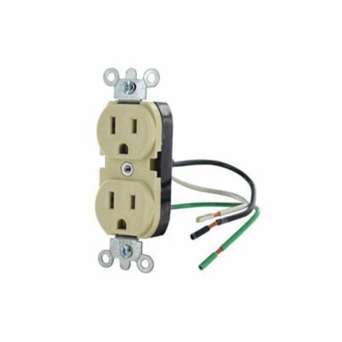 Leviton® 5262-LI 1-Phase Duplex Heavy Duty Grounding Straight Blade ...