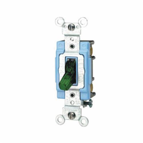 Leviton® 1203-PLG 3-Way Self-Grounding Toggle Switch, 120 VAC, 15 A, 1/ ...