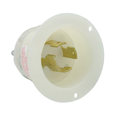 Leviton® 2765 3-Phase Non-Grounding Receptacle Locking Flanged Inlet ...