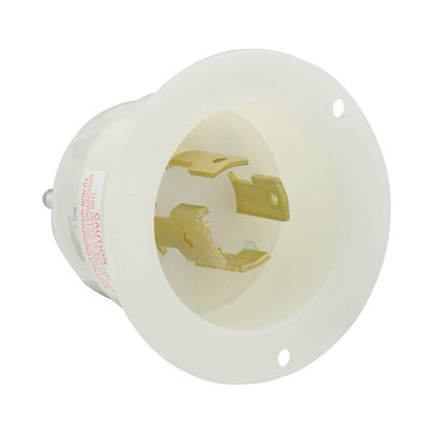 Leviton® 2775 3-Phase Non-Grounding Receptacle Locking Flanged Inlet ...