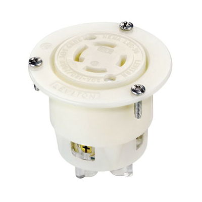 Leviton® 2776 3-Phase Non-Grounding Receptacle Locking Flanged Outlet ...