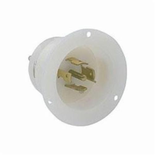 Leviton® 2515 3-Phase Grounding Receptacle Locking Flanged Inlet, 120/ ...