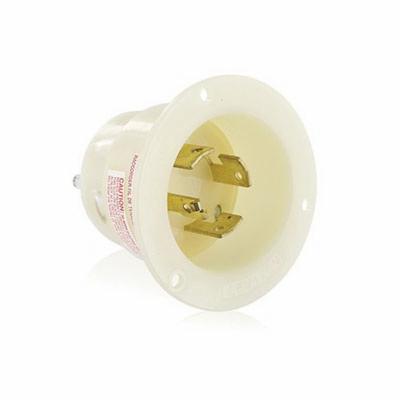 Leviton® 7408-GC 3-Phase Grounding Non-NEMA Receptacle Locking Flanged ...