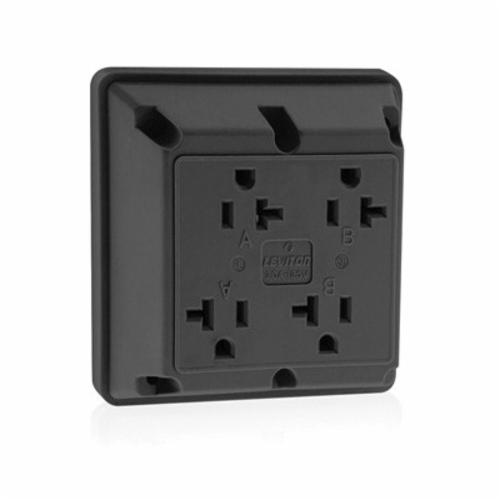 Leviton® 21254-E Extra Heavy Duty Grounding Quadruplex Straight Blade ...