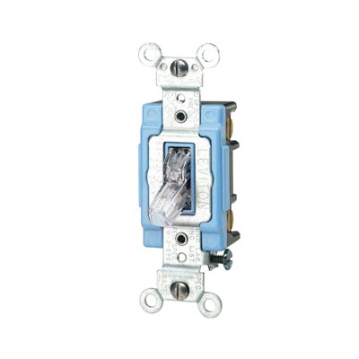 Leviton® 1203-LHC 3-Way Illuminated-OFF Self-Grounding Toggle Switch ...