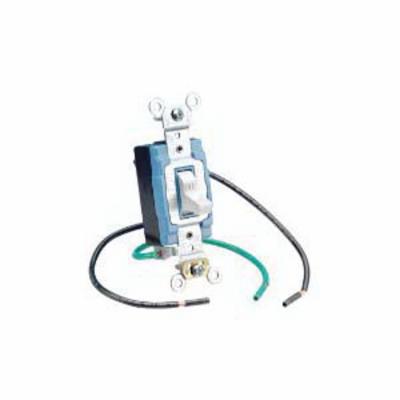 Leviton® 1242-W 3-Way Grounding Heavy Duty Pigtail AC Quiet Toggle ...