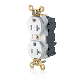 Leviton® Lev-Lok® M5362-SGW 1-Phase Duplex Extra Heavy Duty Tamper ...