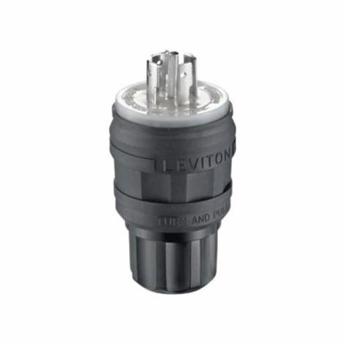 Leviton® 26W81-B 3-Phase Grounding Watertight Cable Mount Locking Plug ...