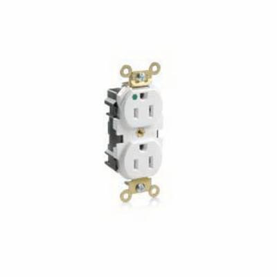 Leviton® Lev-Lok® MRI15-W 1-Phase Duplex Self-Grounding Straight Blade ...