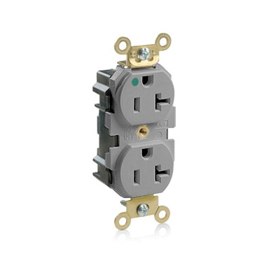 Leviton® Lev-Lok® MRI20-GY 1-Phase Duplex Extra Heavy Duty Self ...