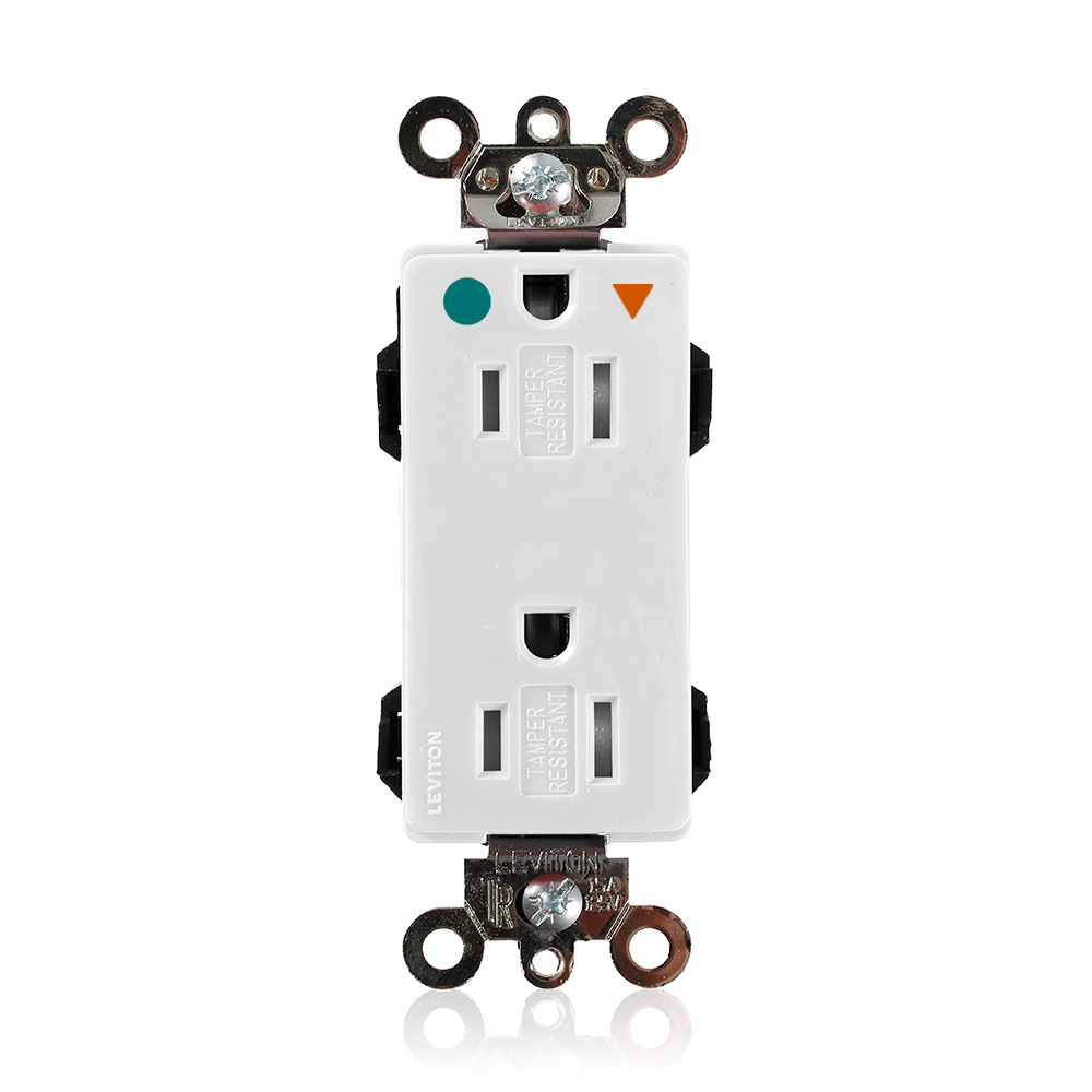 Leviton® Decora® Plus Lev-Lok® MDT82-IGW 1-Phase Duplex Isolated ...