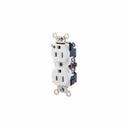 Leviton® 8200-SG Duplex Extra Heavy Duty Tamper Resistant Straight ...