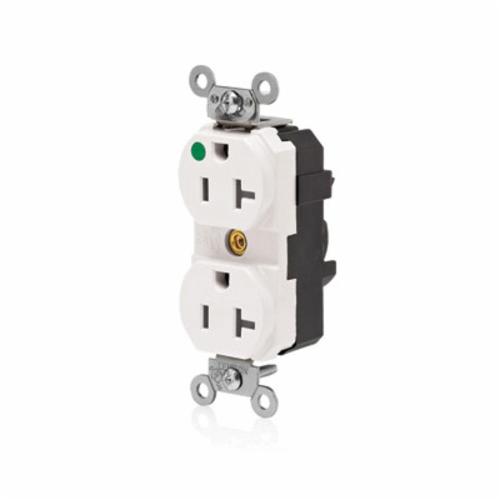 Leviton® Lev-Lok® M8300-ILW 1-Phase Duplex Extra Heavy Duty Illuminated ...